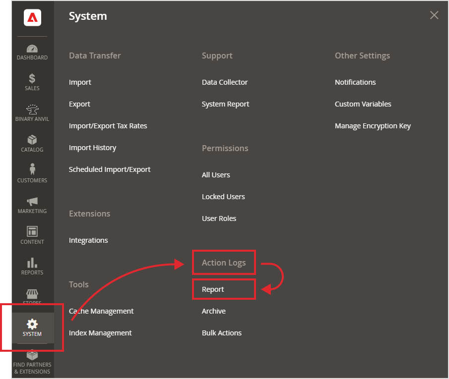 Track Admin Actions in Adobe Commerce with Action Logs | Binary Anvil
